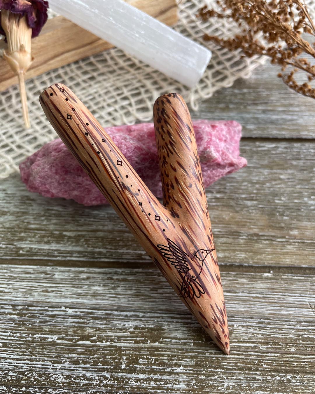 Indigenous Hummingbird Spirit Coconut Kuripe – Sacred Flow Studios