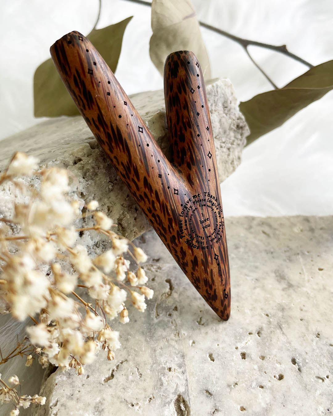 Ho'oponopono Prayer Coconut Kuripe – Sacred Flow Studios