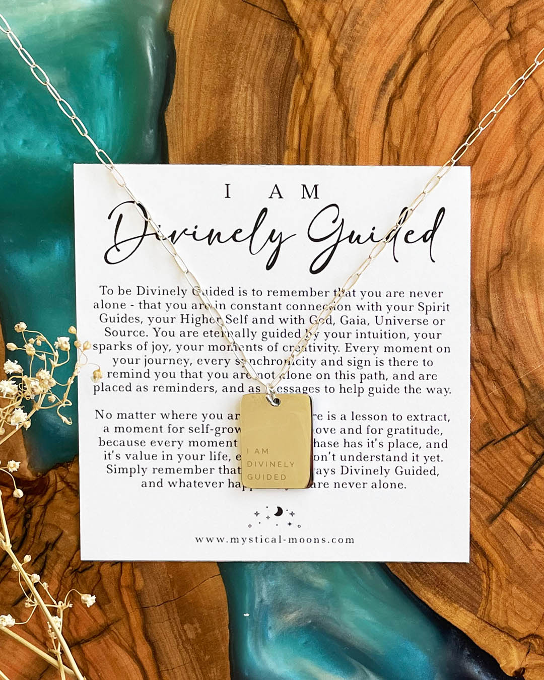 I am Divinely Guided Necklace (Silver) – Sacred Flow Studios